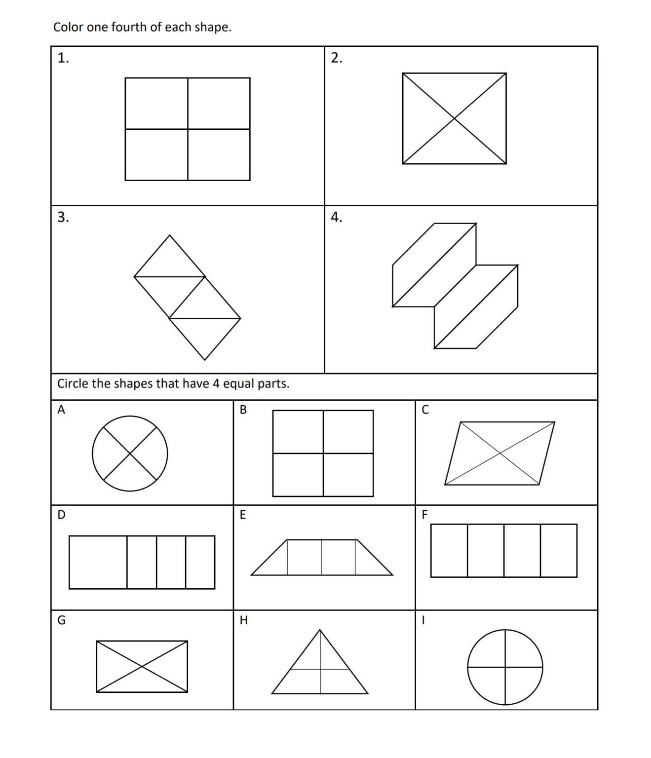 Shapes and their Attributes Reasons - 1st Grade, Activity 426