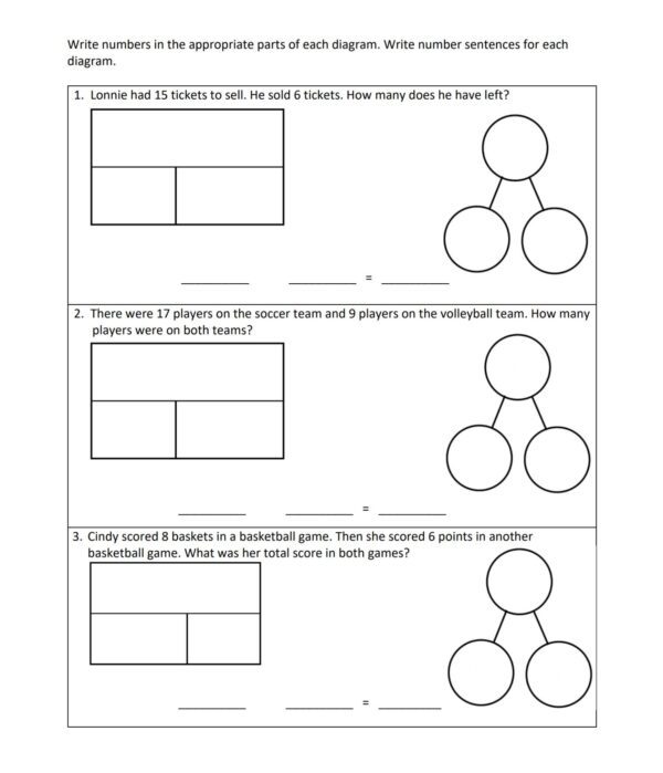 Addition and Subtraction Problems Solving - 2nd Grade, Activity 13