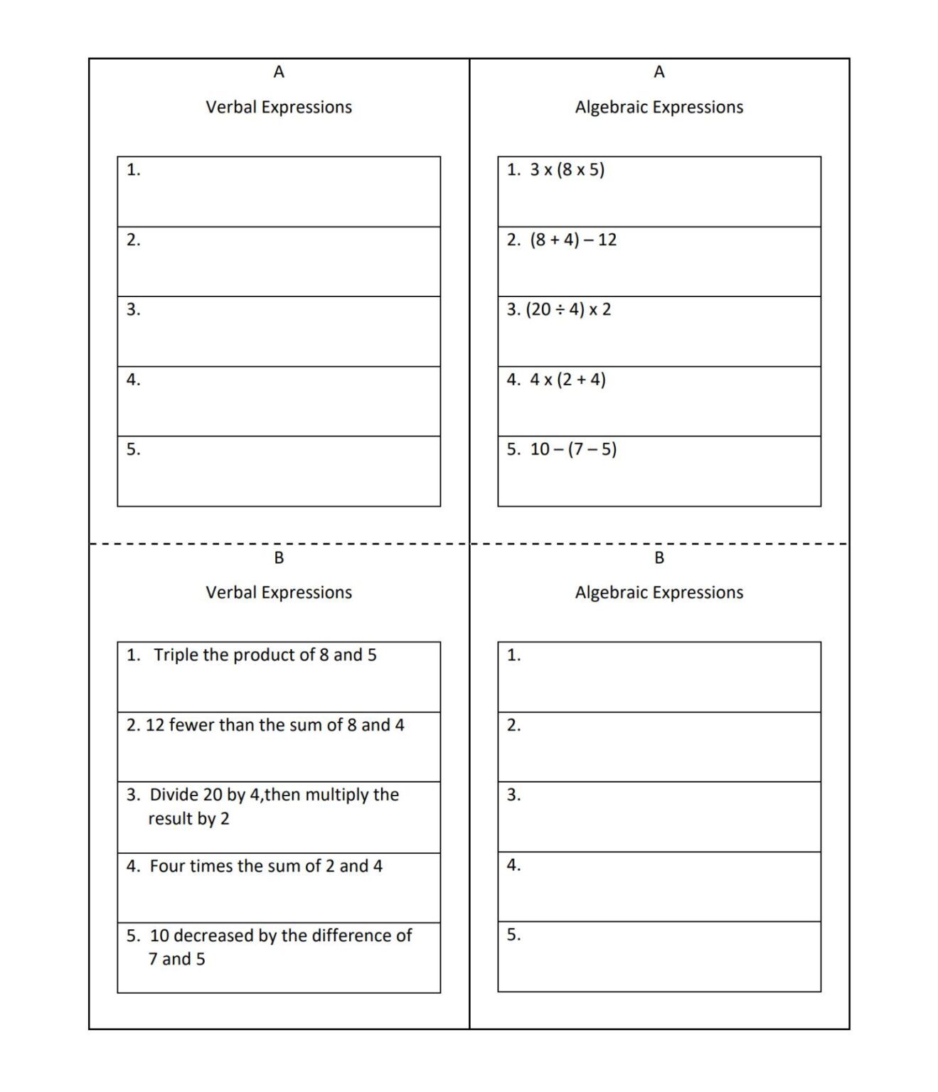How to Write and Interpret Numerical Expressions